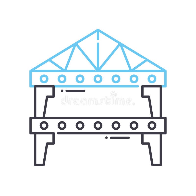 Architecture Engineering Line Icon, Outline Symbol, Vector Illustration ...