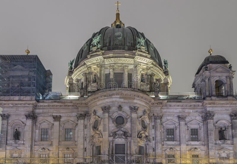 Architecture Exterior of the Berlin Cathedral Building at Dusk ...