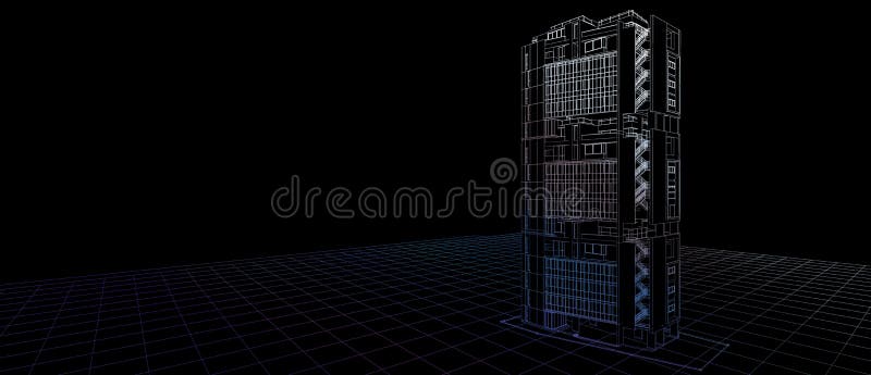 Architecture Exterior Facade Design Concept 3d Building Perspective ...