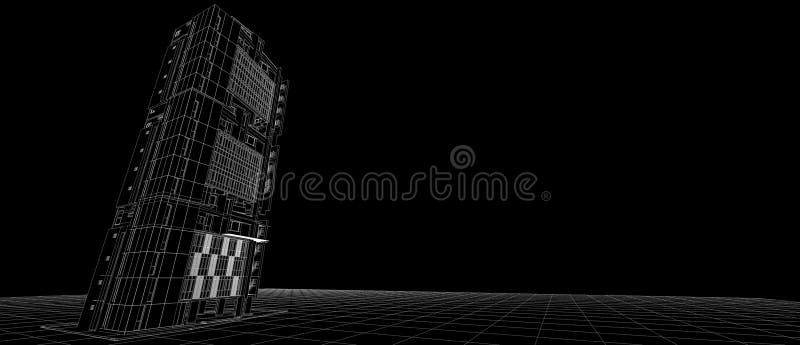 Architecture Exterior Facade Design Concept 3d Building Perspective ...