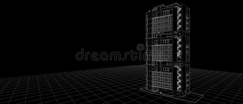 Architecture Exterior Facade Design Concept 3d Building Perspective ...