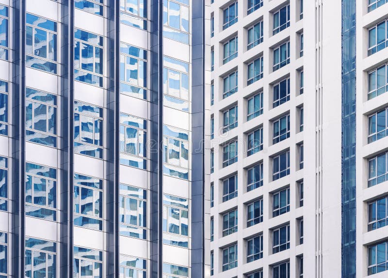 Architecture Exterior Modern Building Facade Window Reflection Stock ...