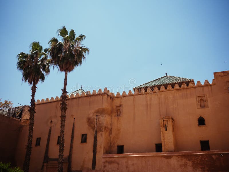 Architecture of the Exterior of the Old Building in Morocco Stock Photo ...