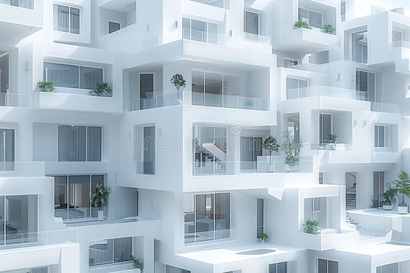 Architecture, Facade Texture, White Facade, Geometry in Architecture ...