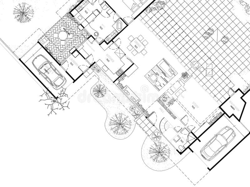 Architecture Floor Plan Background Stock Illustration - Illustration of ...
