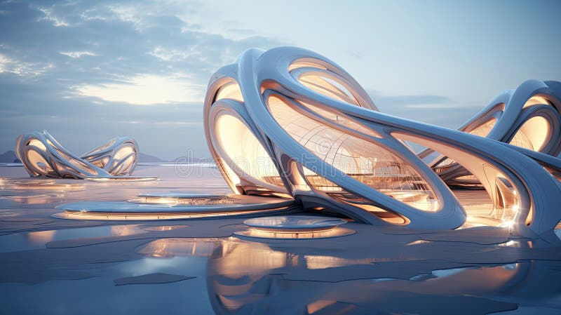 Architecture of the future stock illustration. Illustration of future ...