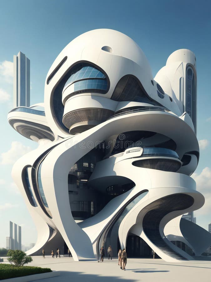 Architecture of the Future Conceptual Building Stock Illustration ...