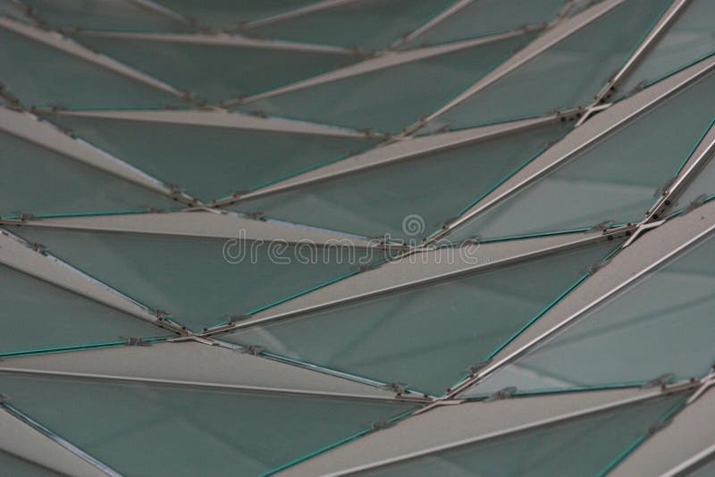 An Architecture of Geometry at Glass Window Stock Photo - Image of roof ...