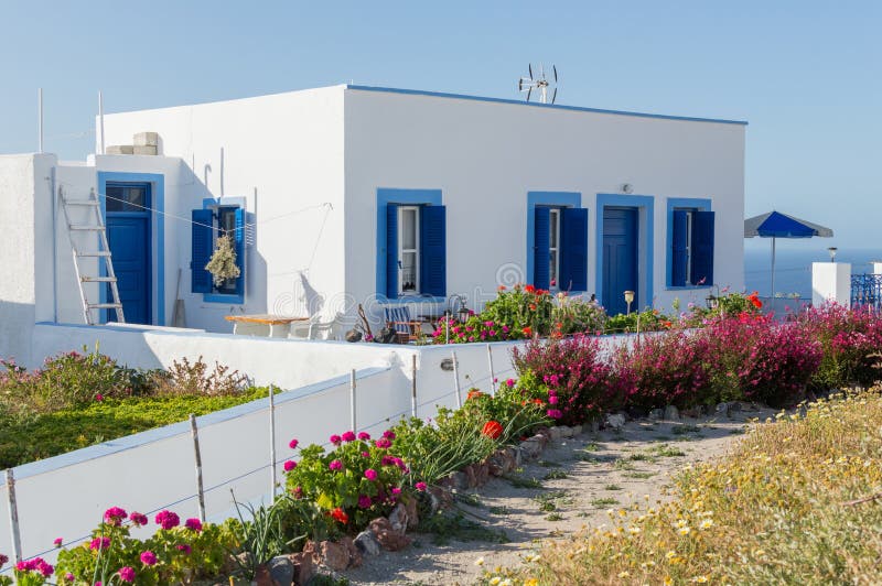 Architecture of Greek House Stock Photo - Image of house, greek: 78766868