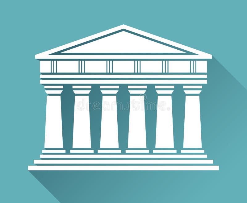 Architecture Greek Temple Icon Stock Vector - Illustration of ...