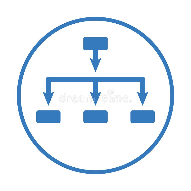 Architecture, Hierarchy Icon. Rounded Blue Color Design Stock Vector ...