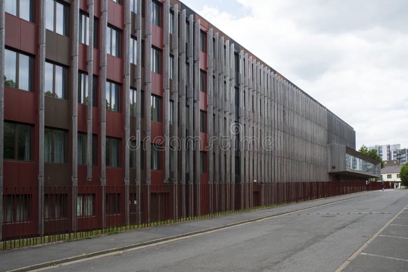 Architecture of a High School in Town Editorial Photo - Image of ...
