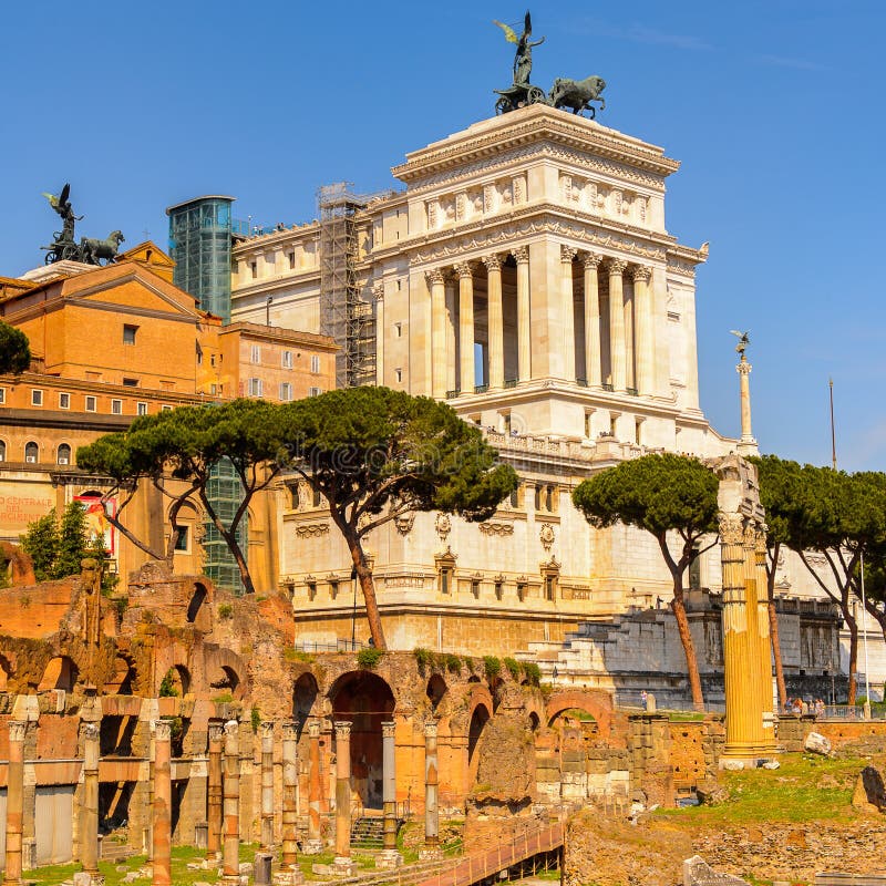 Architecture of the Historic Center of Rome, Italy. Editorial ...