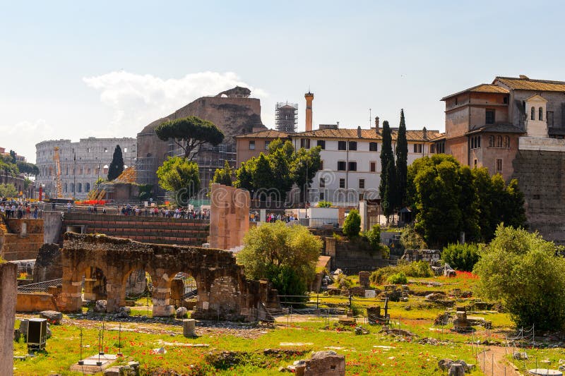 Architecture of the Historic Center of Rome, Italy. Editorial Stock ...