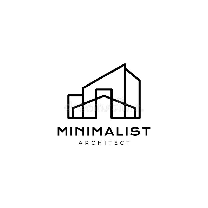 Architecture Home Minimalist Modern Lines Logo Design Stock Vector ...