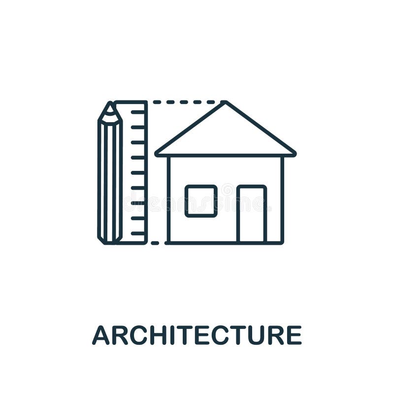 Architecture Icon from Machine Learning Collection. Simple Line ...