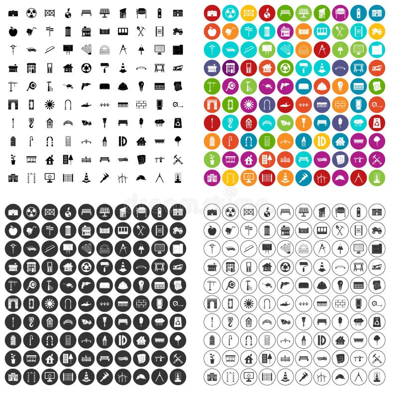 Architecture Icons for Plan Design Stock Vector - Illustration of ...