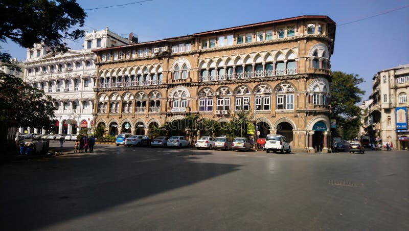 Architecture in India, City Center with Mumbai Road Path. Editorial ...