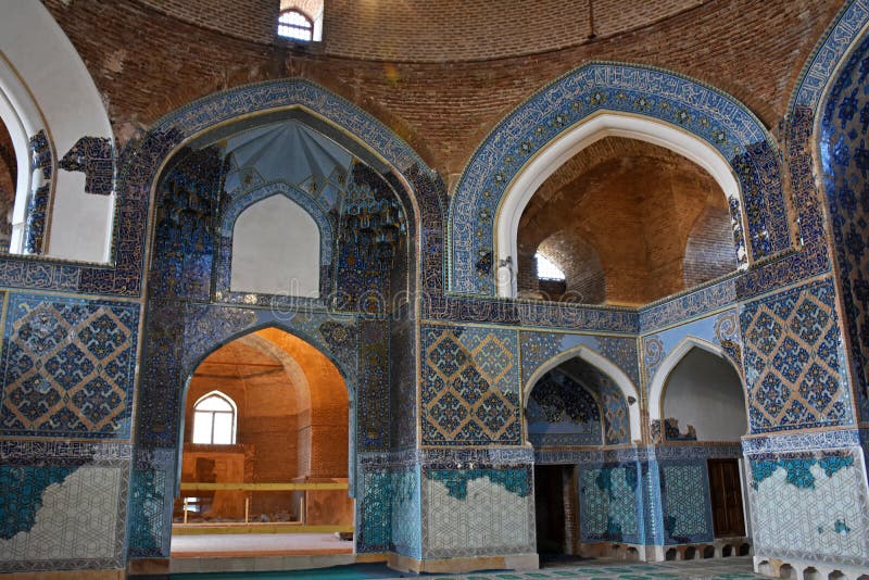Inside the Blue Mosque or Masjed-e Kabud , Tabriz, Iran Stock Image ...