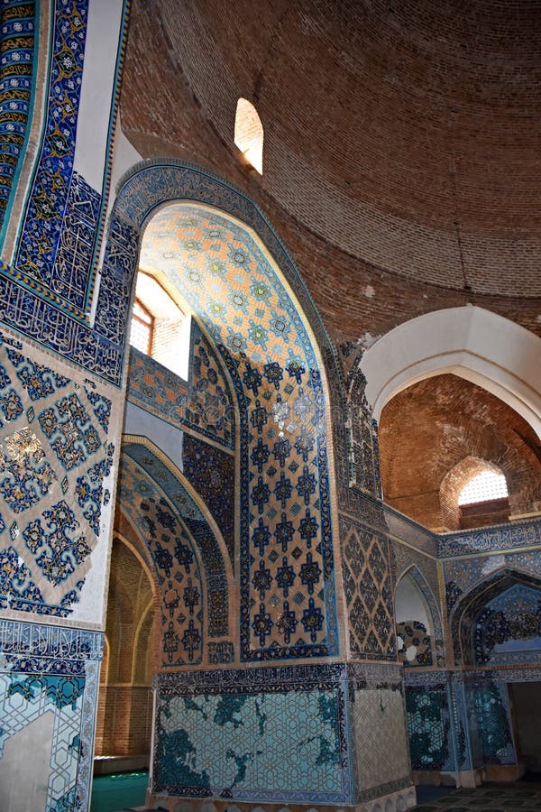 Inside the Blue Mosque or Masjed-e Kabud , Tabriz, Iran Stock Image ...
