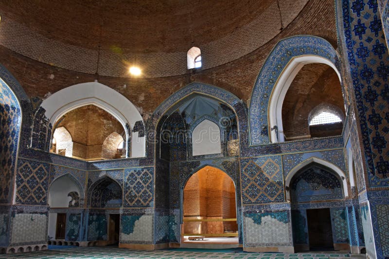 Inside the Blue Mosque or Masjed-e Kabud , Tabriz, Iran Stock Image ...