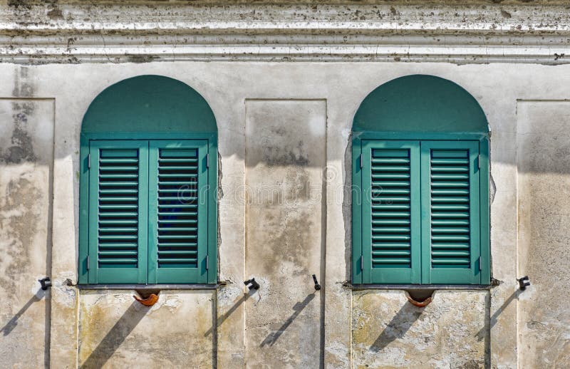 Architecture of Italian-built Windows Stock Image - Image of home, iron ...