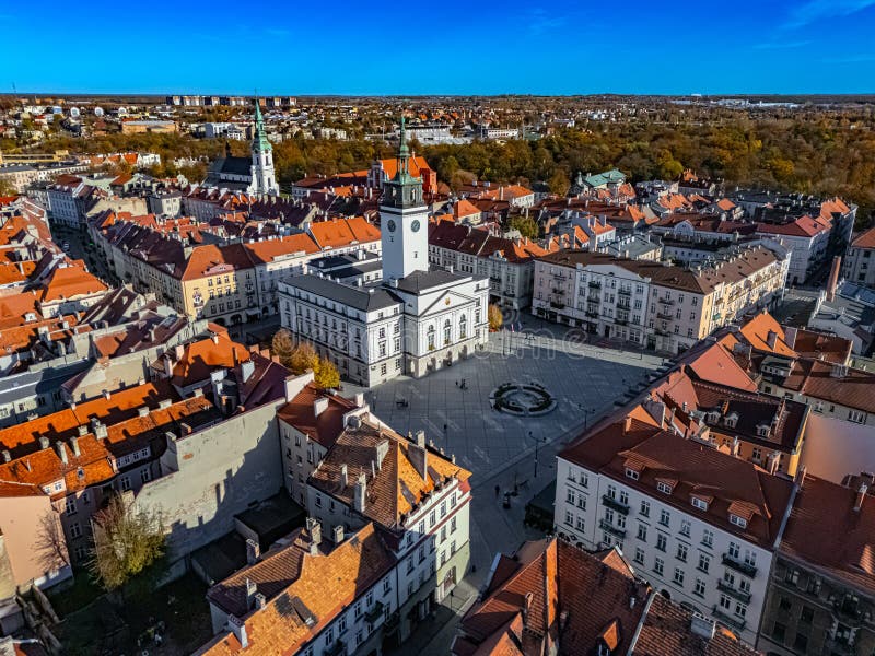 Architecture of Kalisz Old Town, Poland Stock Photo - Image of hall ...