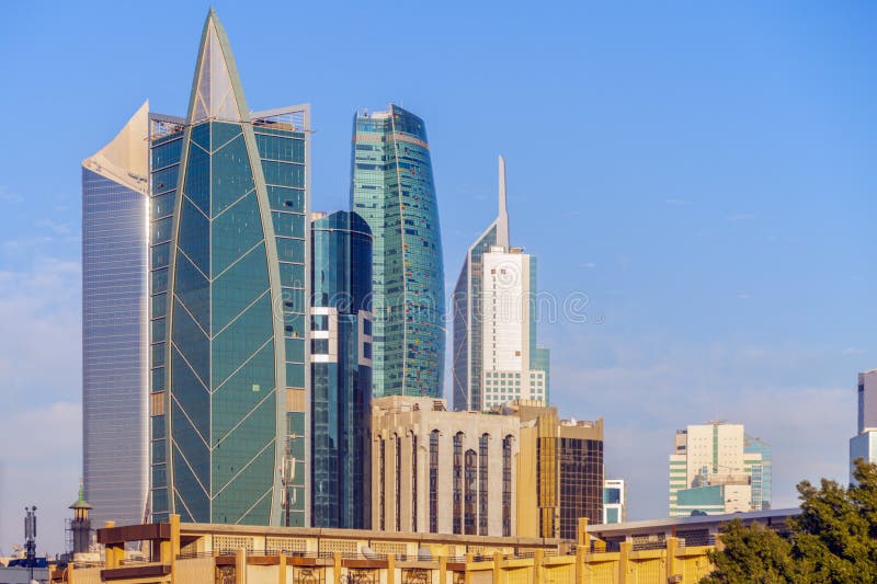 Architecture of Kuwait City Stock Photo - Image of sunset, building ...