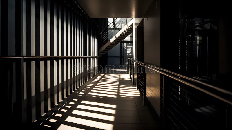 Architecture Lines Shadows Light One Generative AI Stock Illustration ...