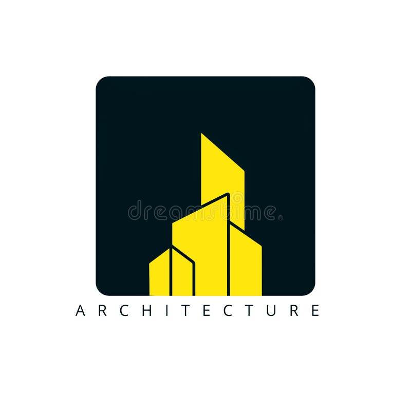 Architecture logo stock illustration. Illustration of yellow - 260353404