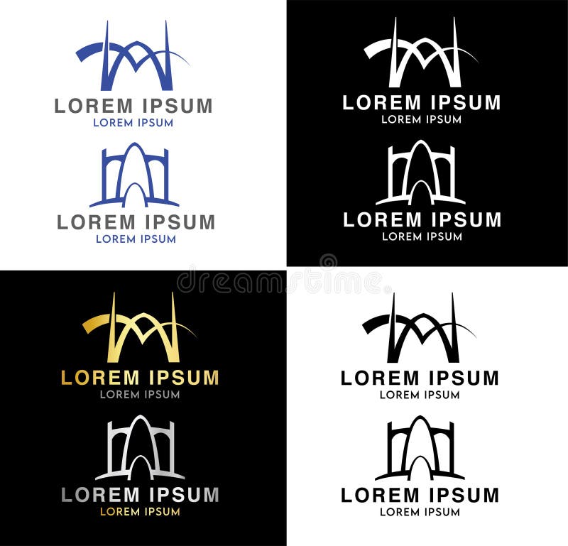 Architecture Logo Design Set. Vector Stock Illustration - Illustration ...