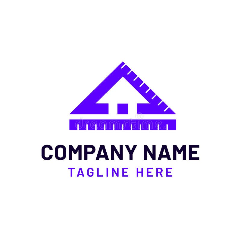 Architecture Logo Design with a Triangle Shape and House in Negative ...