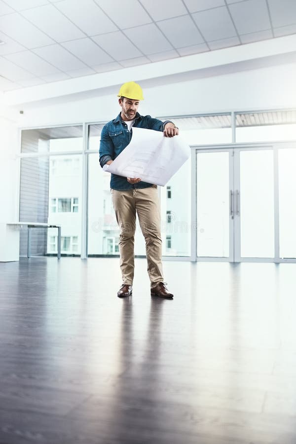 Architecture, Man and Reading Blueprint for Design, Safety and Floor ...