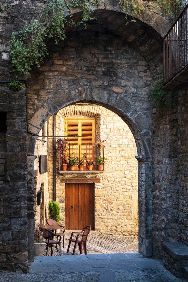 Architecture of an Ancient Spanish Village Stock Image - Image of spain ...