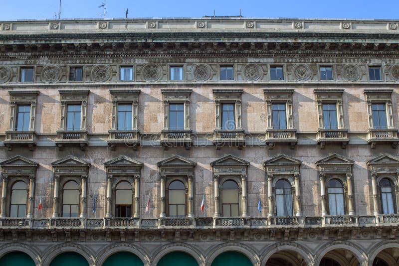 The architecture of Milan. stock image. Image of interesting - 127638355