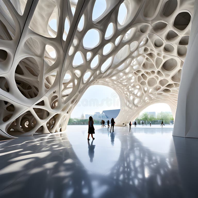 Building Design of a Network of Interconnected Shapes Inspired by the ...