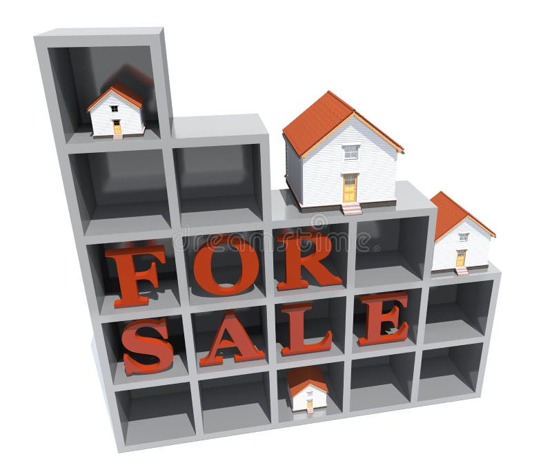 Architecture Model Houses Red for Rent Stock Illustration ...