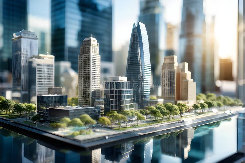 Architecture Model of a Skyscraper with Intricate Details Stock ...