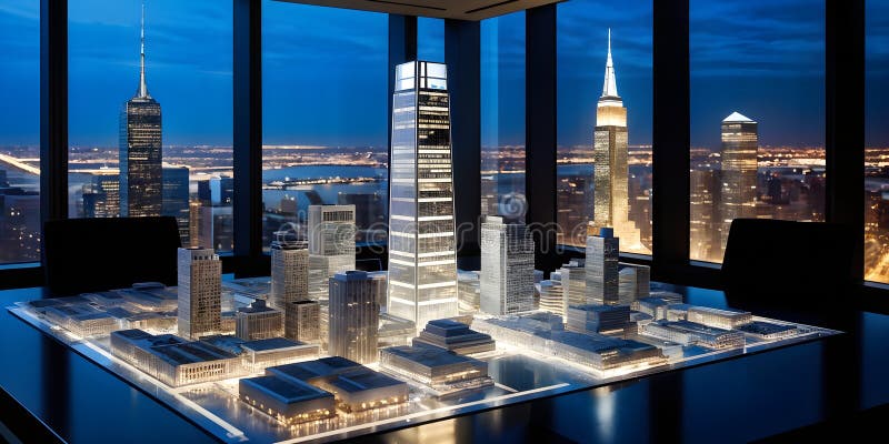 Architecture Model of a Skyscraper with Intricate Details Stock ...