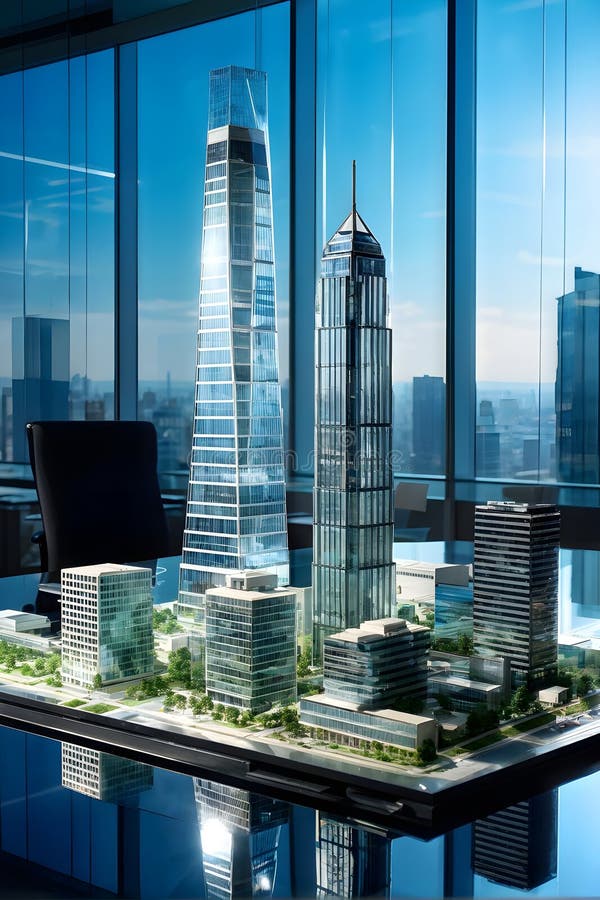 Architecture Model of a Skyscraper with Intricate Details Stock ...