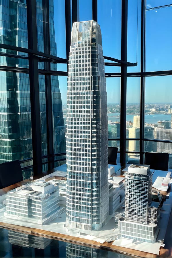 Architecture Model of a Skyscraper with Intricate Details Stock ...