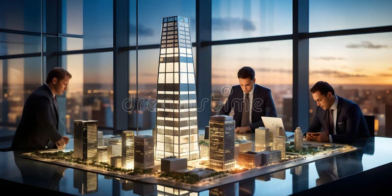 Architecture Model of a Skyscraper with Intricate Details Stock ...