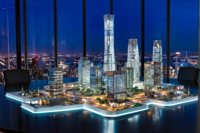 Architecture Model of a Skyscraper with Intricate Details Stock ...