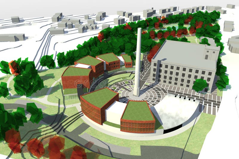 Architecture model stock illustration. Illustration of structure - 48555546