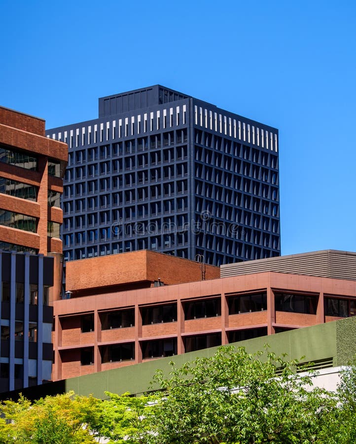 Architecture of Modern Buildings in Downtown of Vancouver, Canada Stock ...