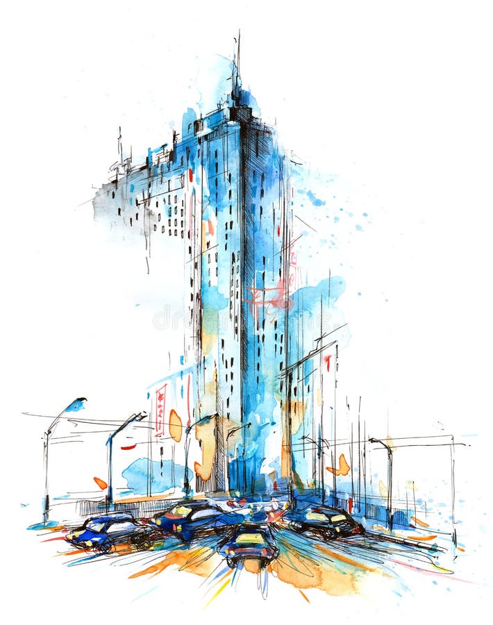 Architecture stock illustration. Illustration of reflection - 65729829