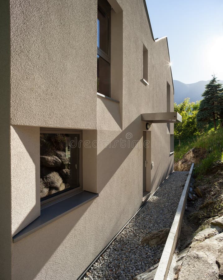 Architecture Modern Design, House Stock Photo - Image of cement ...