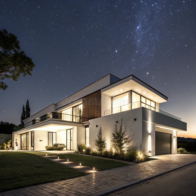 Architecture Modern Design, House Stock Illustration - Illustration of ...