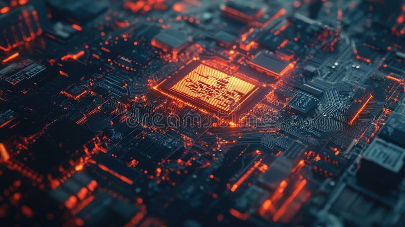 Architecture morphing CPU stock illustration. Illustration of intelligence - 402522347