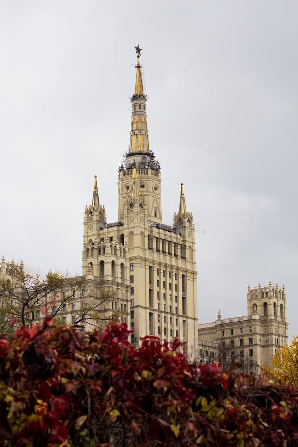 The Architecture of Moscow. Stock Photo - Image of skyscraper, russia ...
